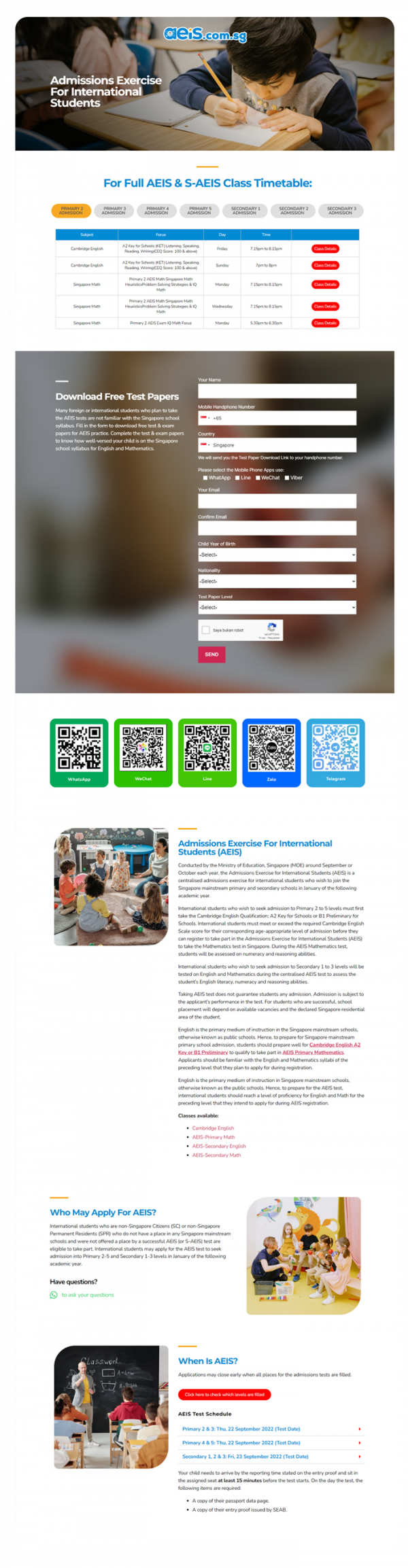 AEIS (Admissions Exercise For International Students) | DEWANSTUDIO ...